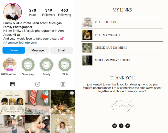 11 Excellent Examples of SMBs Link in Bio Pages