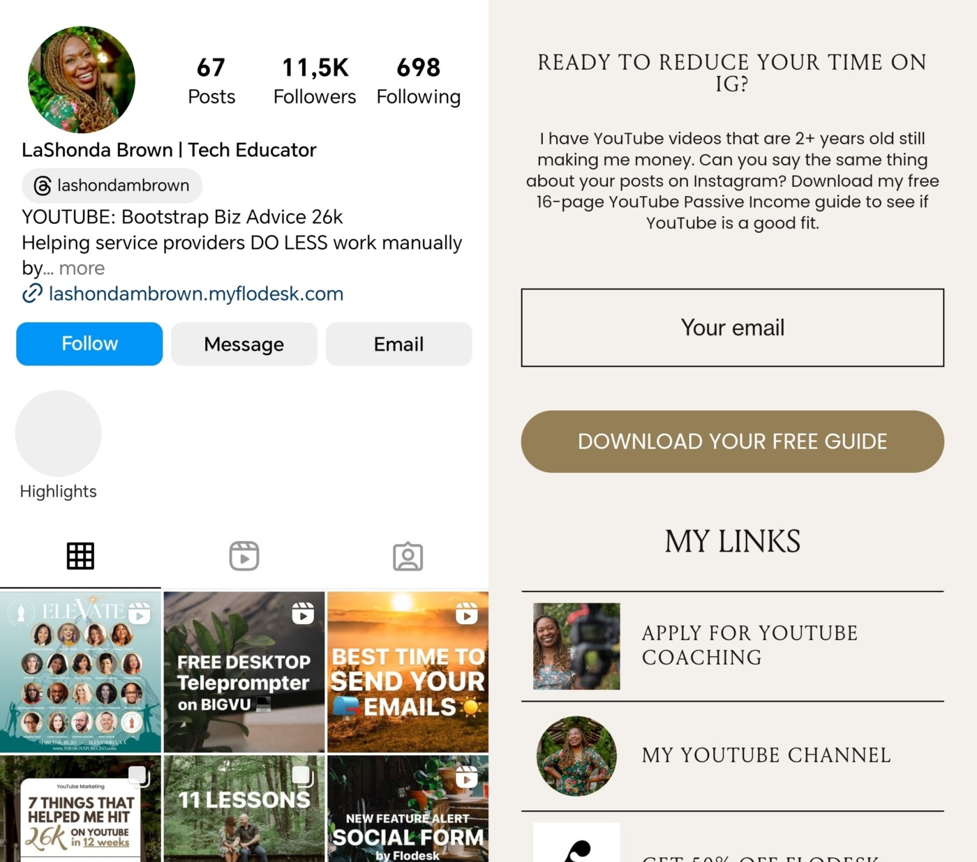 11 Excellent Examples of SMBs Link in Bio Pages