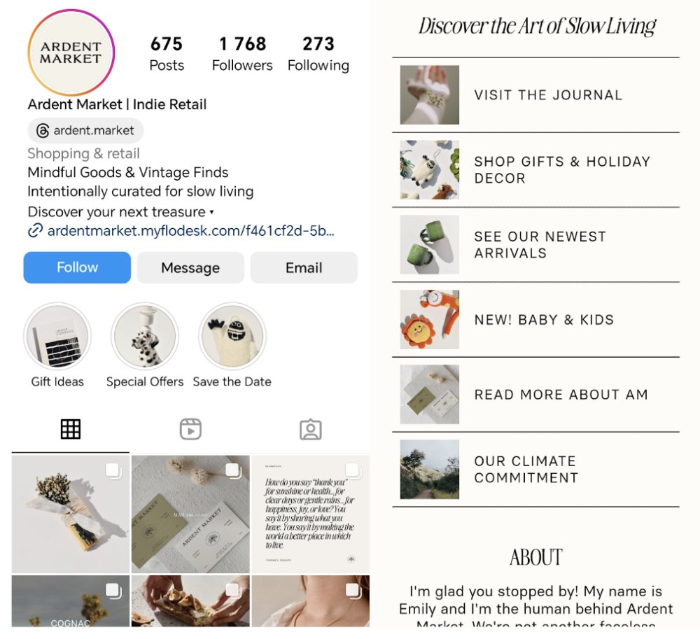 11 Excellent Examples of SMBs Link in Bio Pages