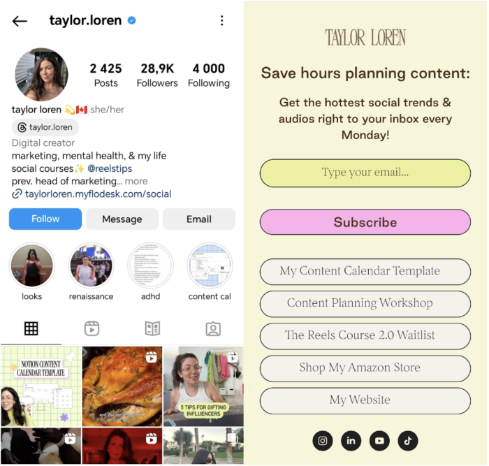 11 Excellent Examples of SMBs Link in Bio Pages