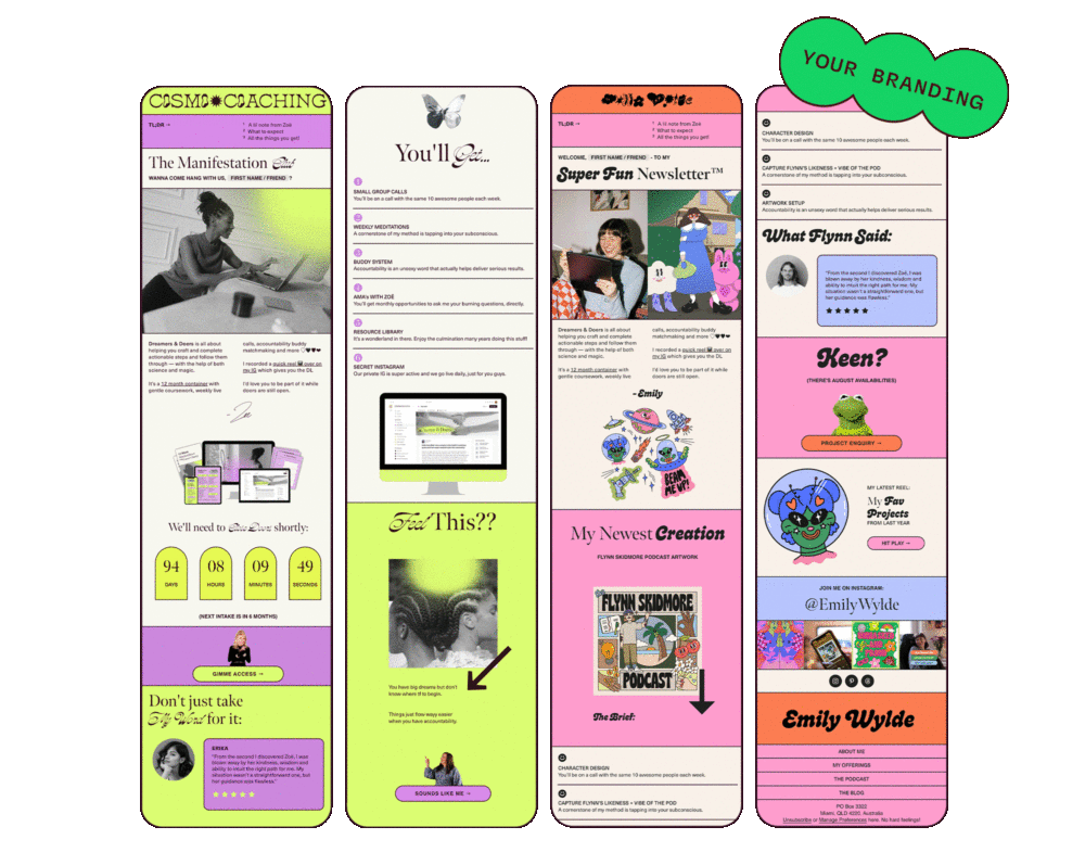 Must-have Flodesk email templates from our members